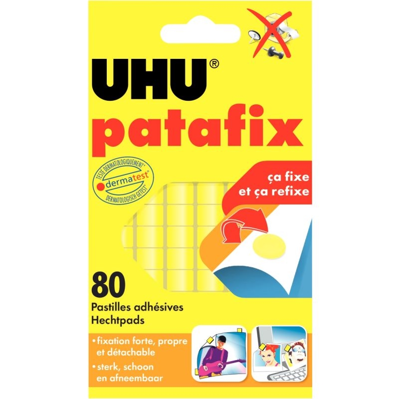 Blister de 80 pastilles adhésives PATAFIX jaune | MilBulles