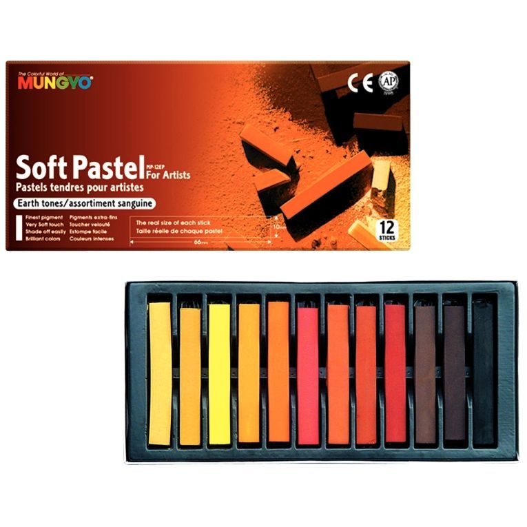 Boite de 12 pastels sec carré sanguine | MilBulles