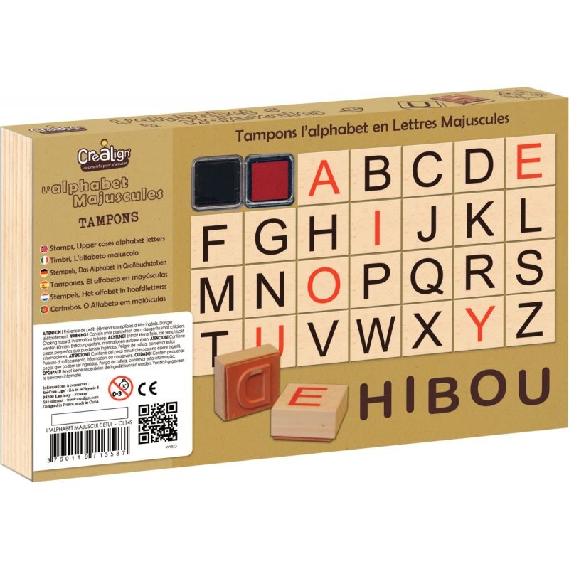 Coffret 26 tampons alphabet majuscule - MilBulles - Jeux et Loisirs ...