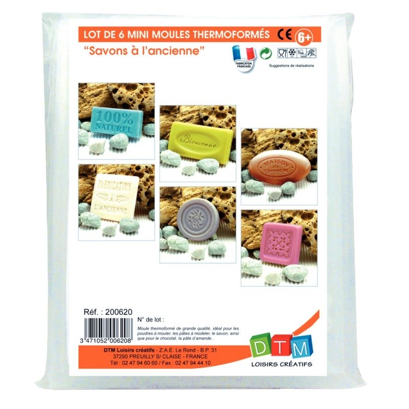Lot de 6 mini moules pour savon formes anciennes | MilBulles