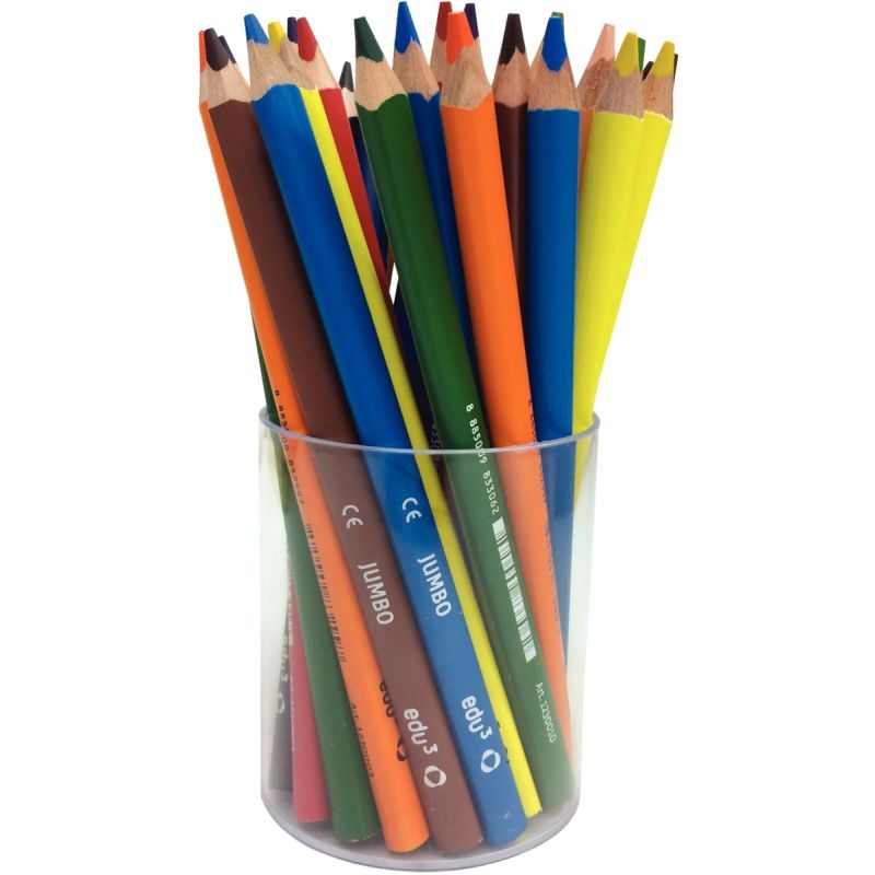Pot de 36 crayons de couleur jumbo triangulaire | MilBulles