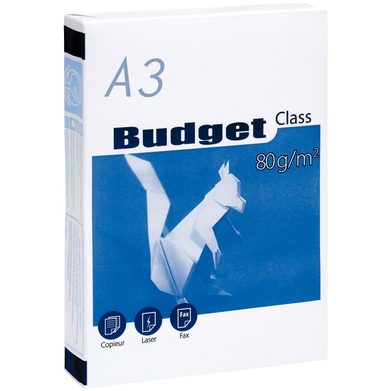 Ramette de 500 feuilles de papier blanc 80g de format A3 BUDGET | MilBulles