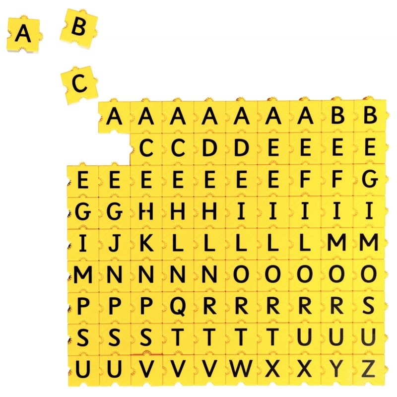 Sachet de 90 Lettres Majuscules 3x3 cm | MilBulles