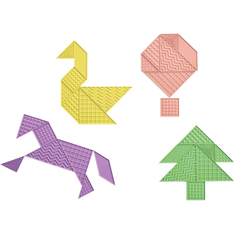Boite de 35 pièces tangram tactiles | MilBulles