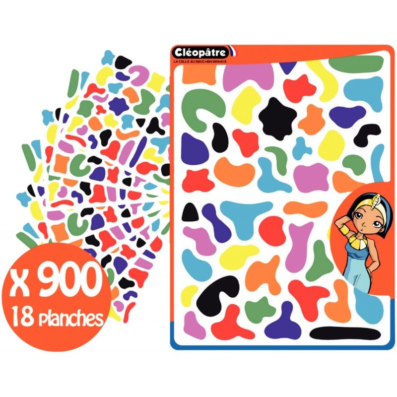 Pochette de 900 gommettes splash assorties | MilBulles